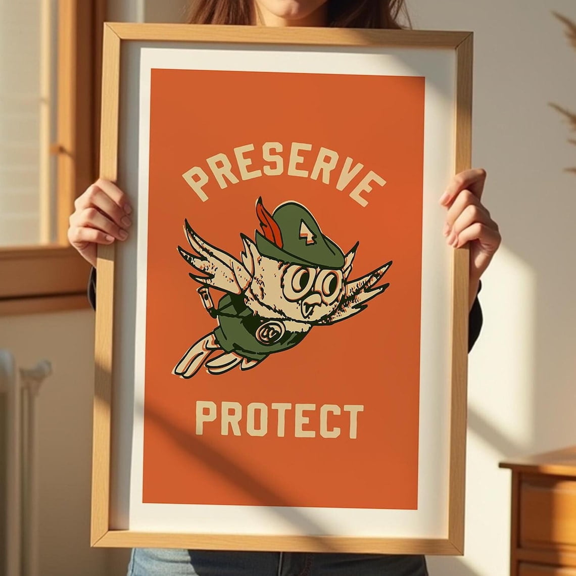 DOPAPRINT Retro Camp Print Camping Gift For Friend Nature Art Preserve ...