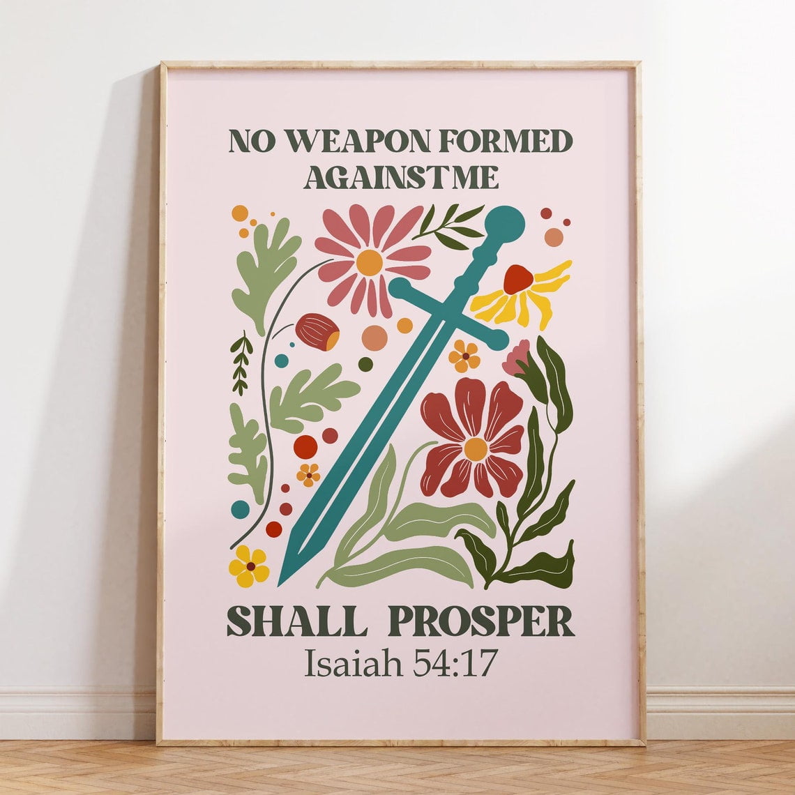 DOPAPRINT Retro Christian Wall Print, Isaiah Scripture, Christian ...