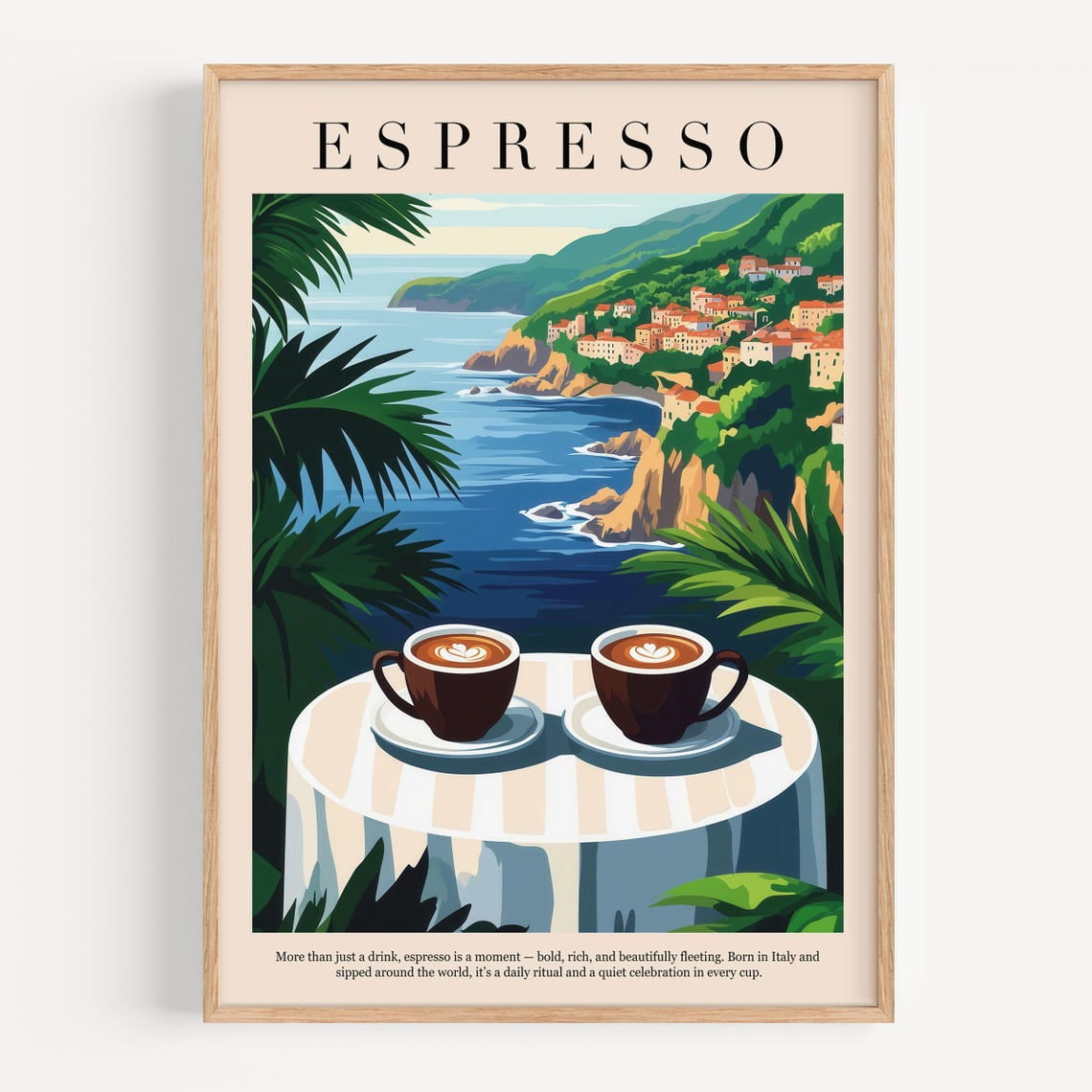 DOPAPRINT Retro Coffee Poster, Italian Espresso Art Print, Kitchen ...