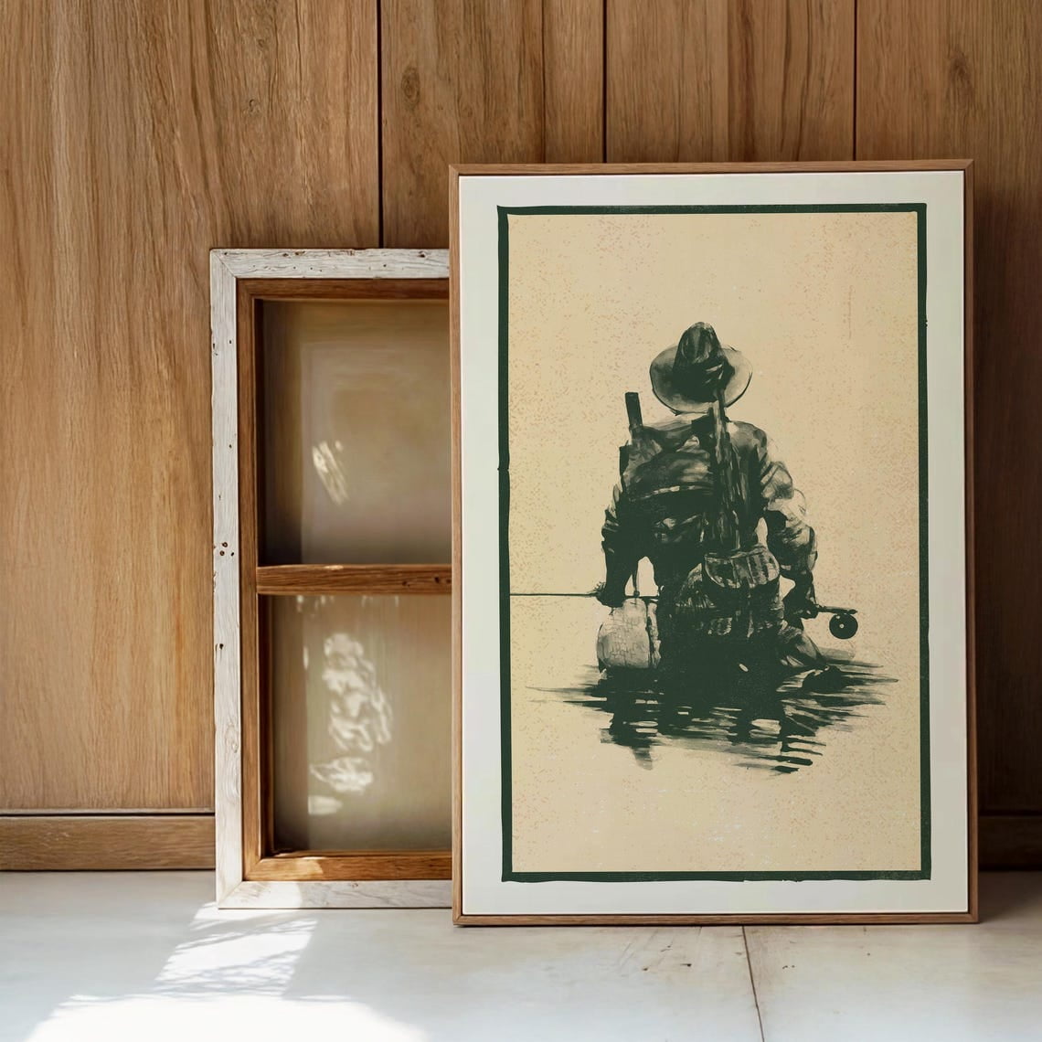 DOPAPRINT Retro Fisherman Art Print Fishing Poster Outdoorsy Gift For ...