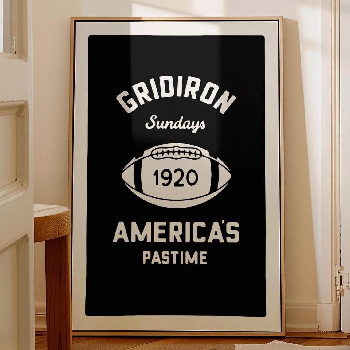 DOPAPRINT Retro Football Poster Art Sunday Football Gift For Dad Retro ...