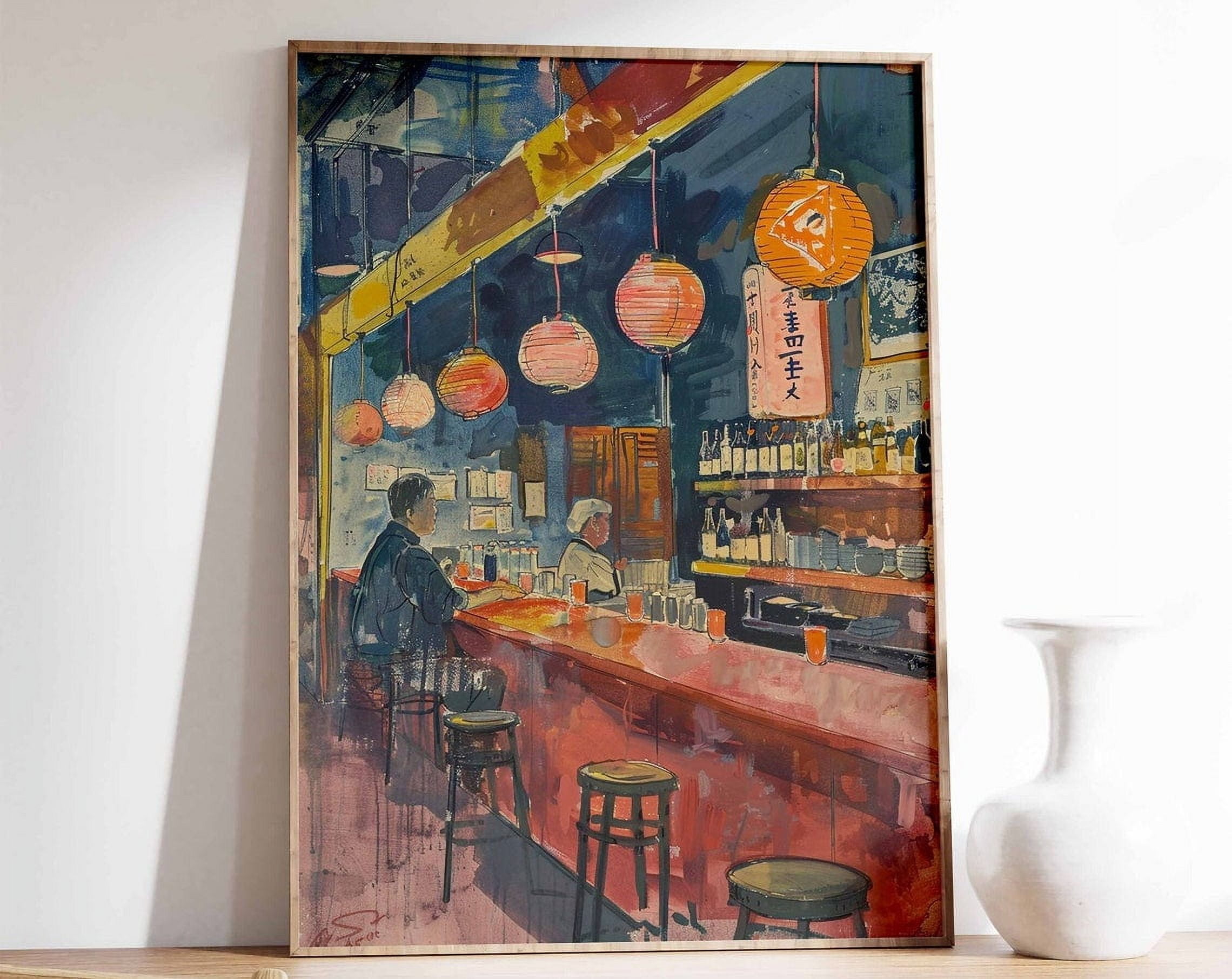 DOPAPRINT Retro Japanese Cocktail Bar Print, Vintage Izakaya Poster ...