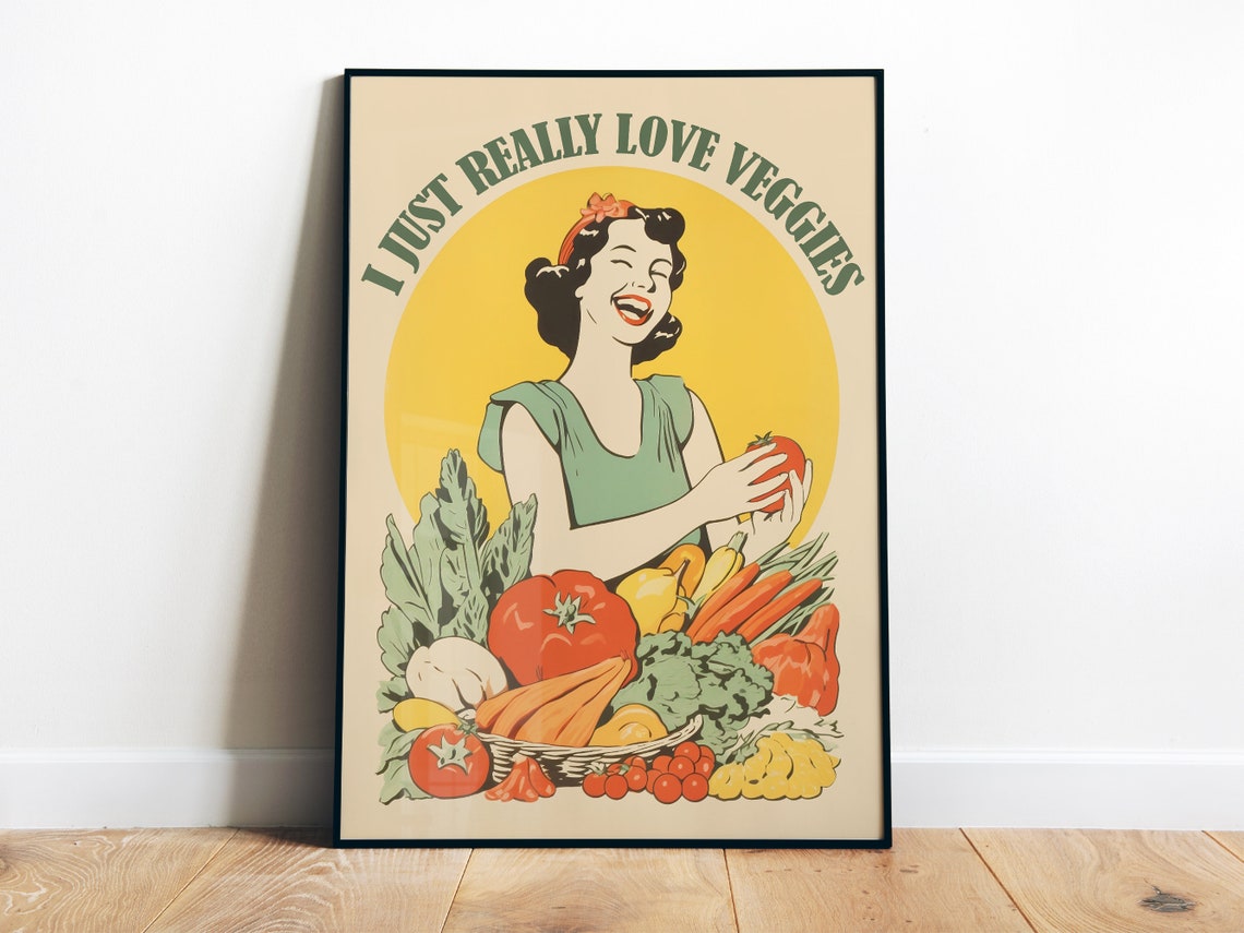 DOPAPRINT Retro Kitchen Wall Art Funny Kitchen Print Cooking Print ...