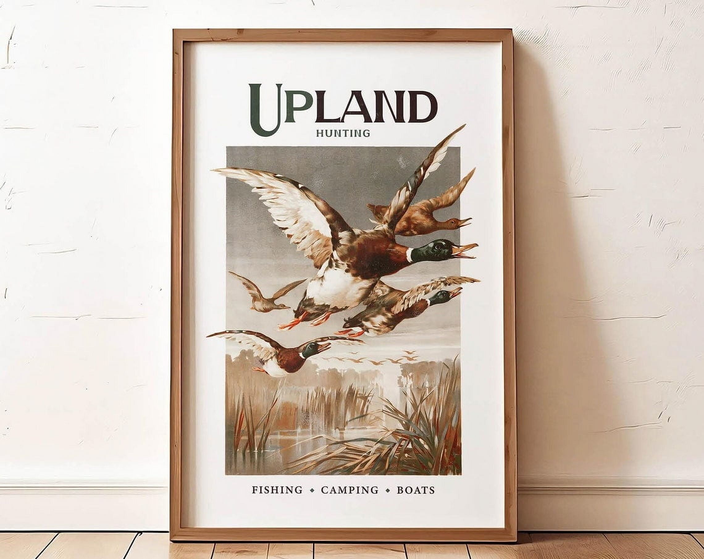 DOPAPRINT Retro Mallard Print Gift For Hunter Retro Hunting Art Poster ...