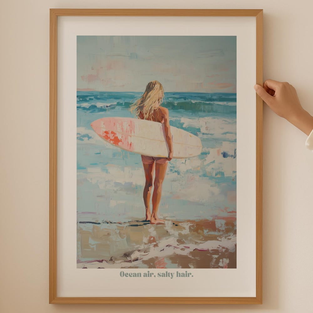 DOPAPRINT Retro Ocean Surf Poster- Trendy Boho Beach Wall Art with ...