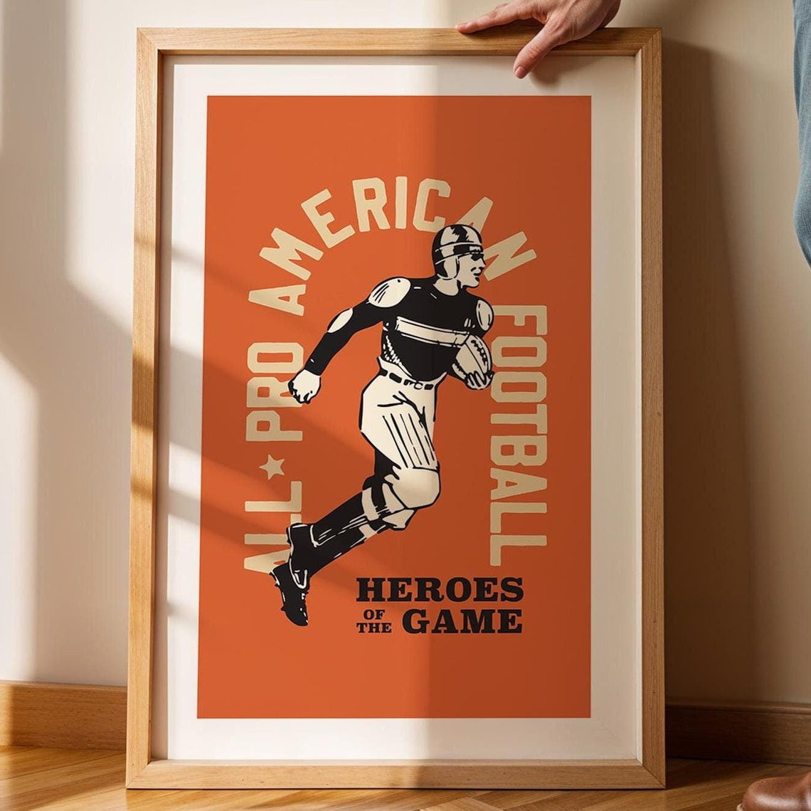 DOPAPRINT Retro Sports American Football Print Gift For Sports Fan ...