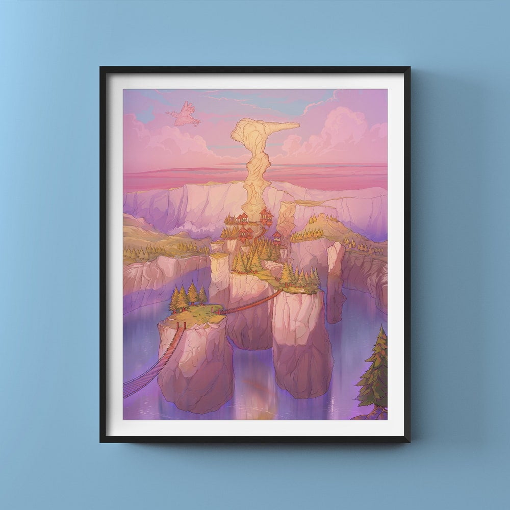 DOPAPRINT Rito Village Artwork Print, The Legend Of Zelda, Breath Of ...