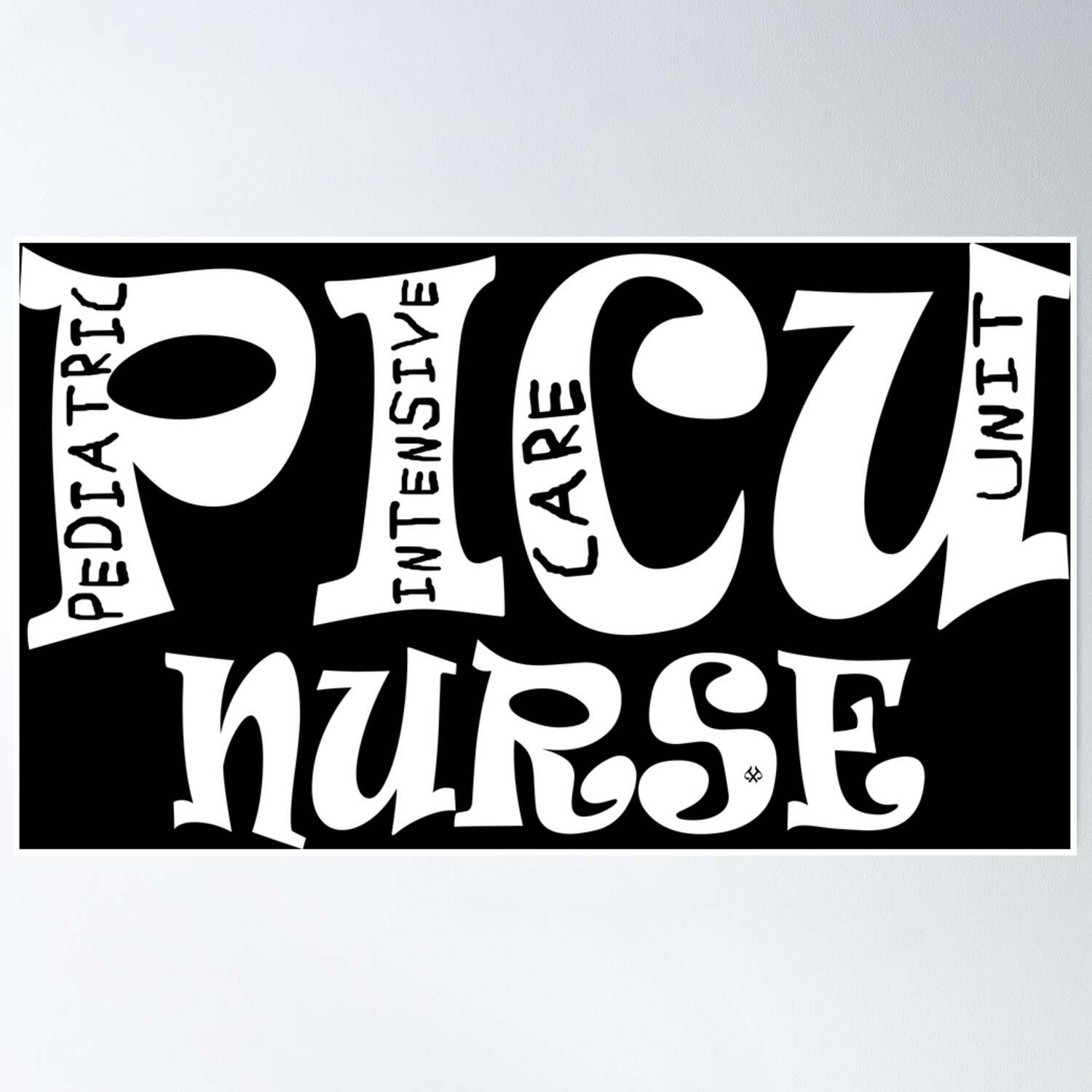 DOPAPRINT Rn Picu Pediatric Intensive Care Unit Poster Wall Art, Modern ...