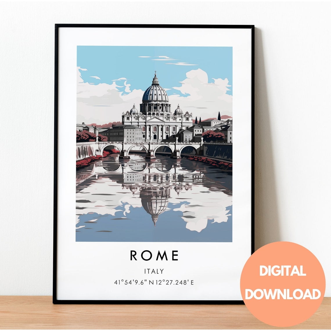 DOPAPRINT Rome Travel Print, Italy Print, Rome Travel Poster, Italy ...