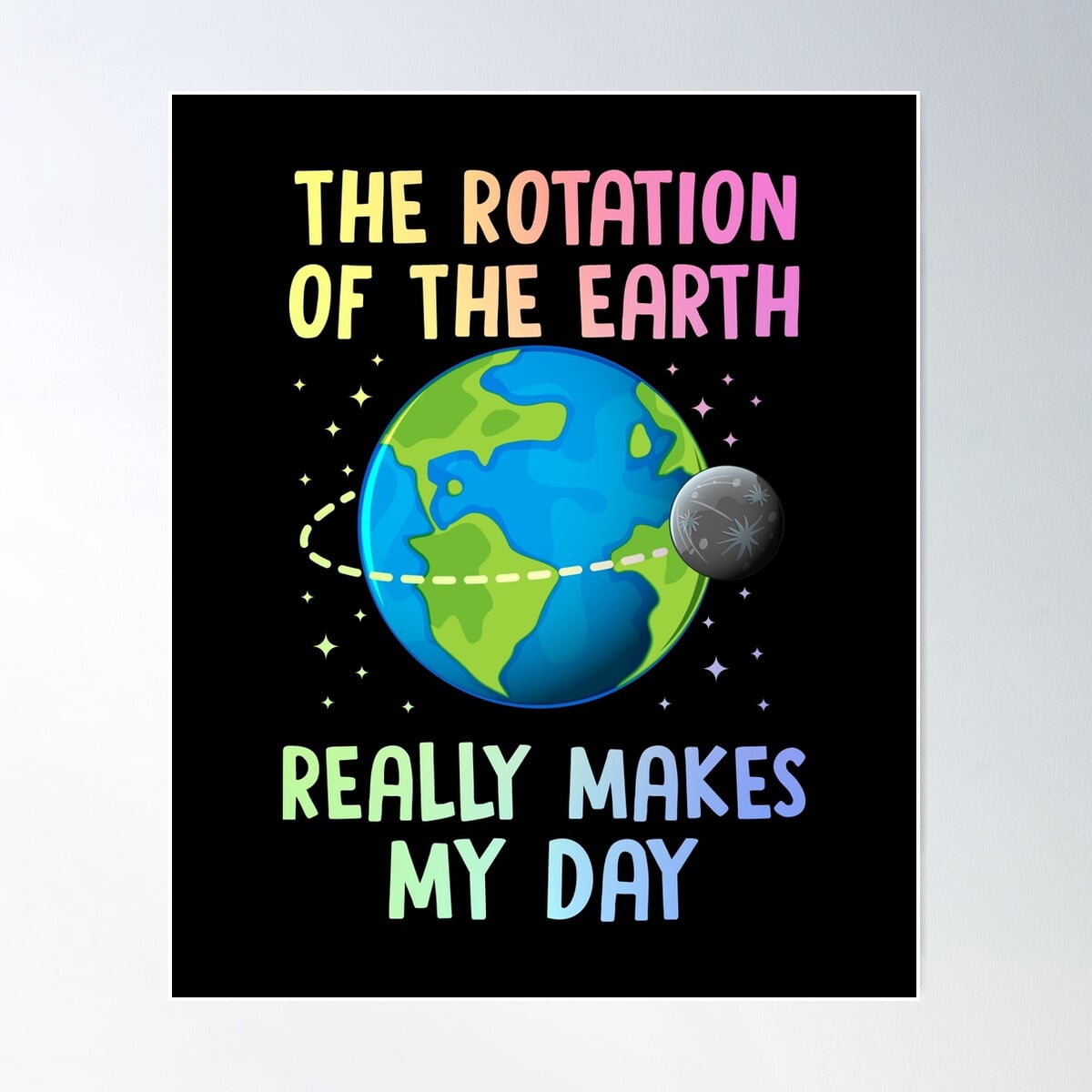 DOPAPRINT Rotation Of The Earth Makes My Day Poster Wall Art, Bedroom ...