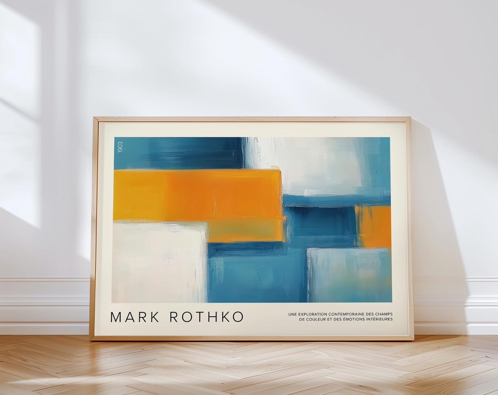 DOPAPRINT Rothko Inspired Blue Yellow Modern Print Poster - Horizontal ...