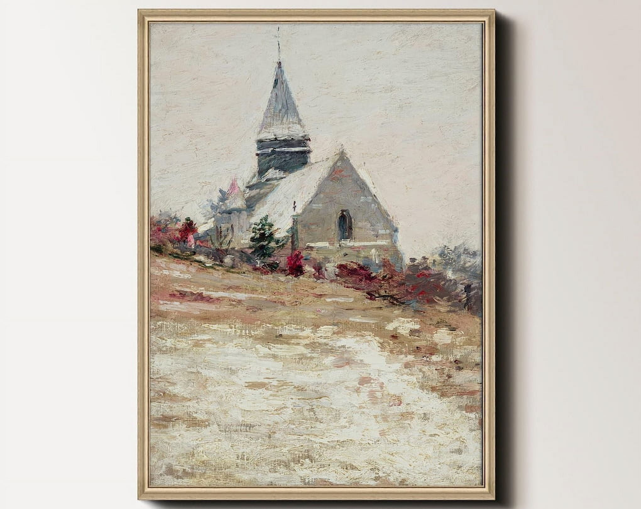 DOPAPRINT Rustic Church Painting Printable Vintage Church Wall Art ...