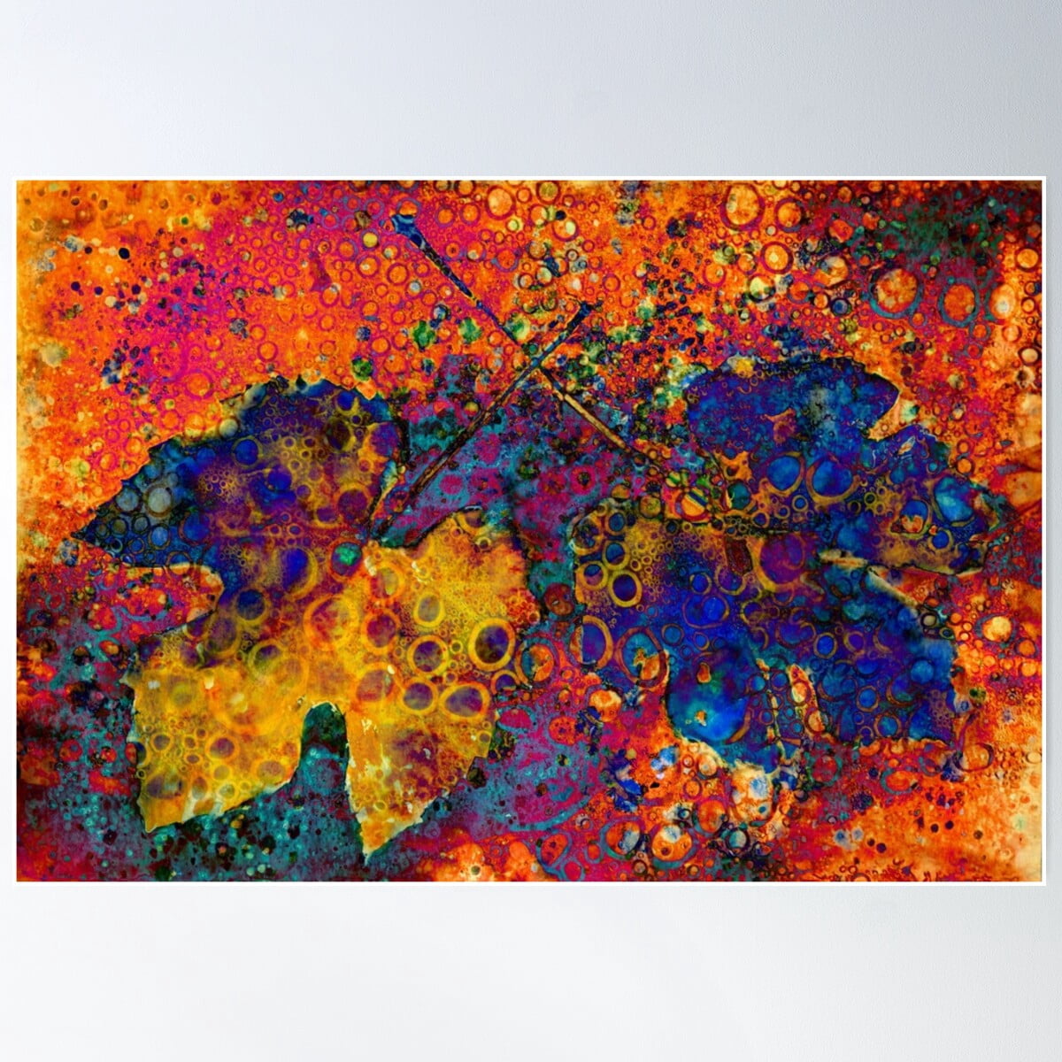 DOPAPRINT Rusty Leaves Prints Poster Wall Art, Modern Wall Decor NO ...