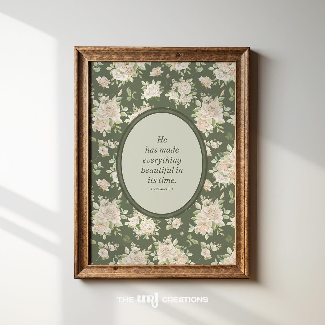 DOPAPRINT Sage Green Christian Wall Art Bible Verse Poster Vintage ...