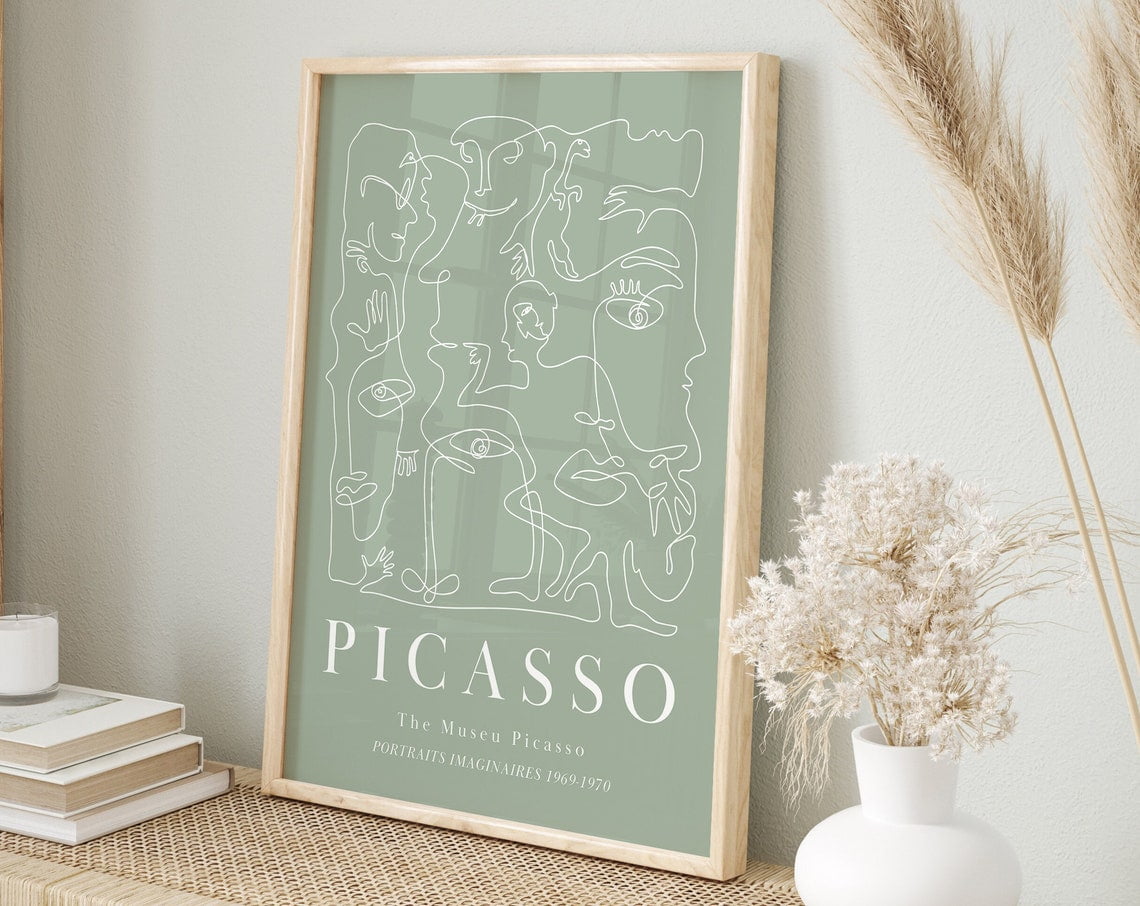 DOPAPRINT Sage Green Picasso Print Picasso Wall Art Exhibition Print ...