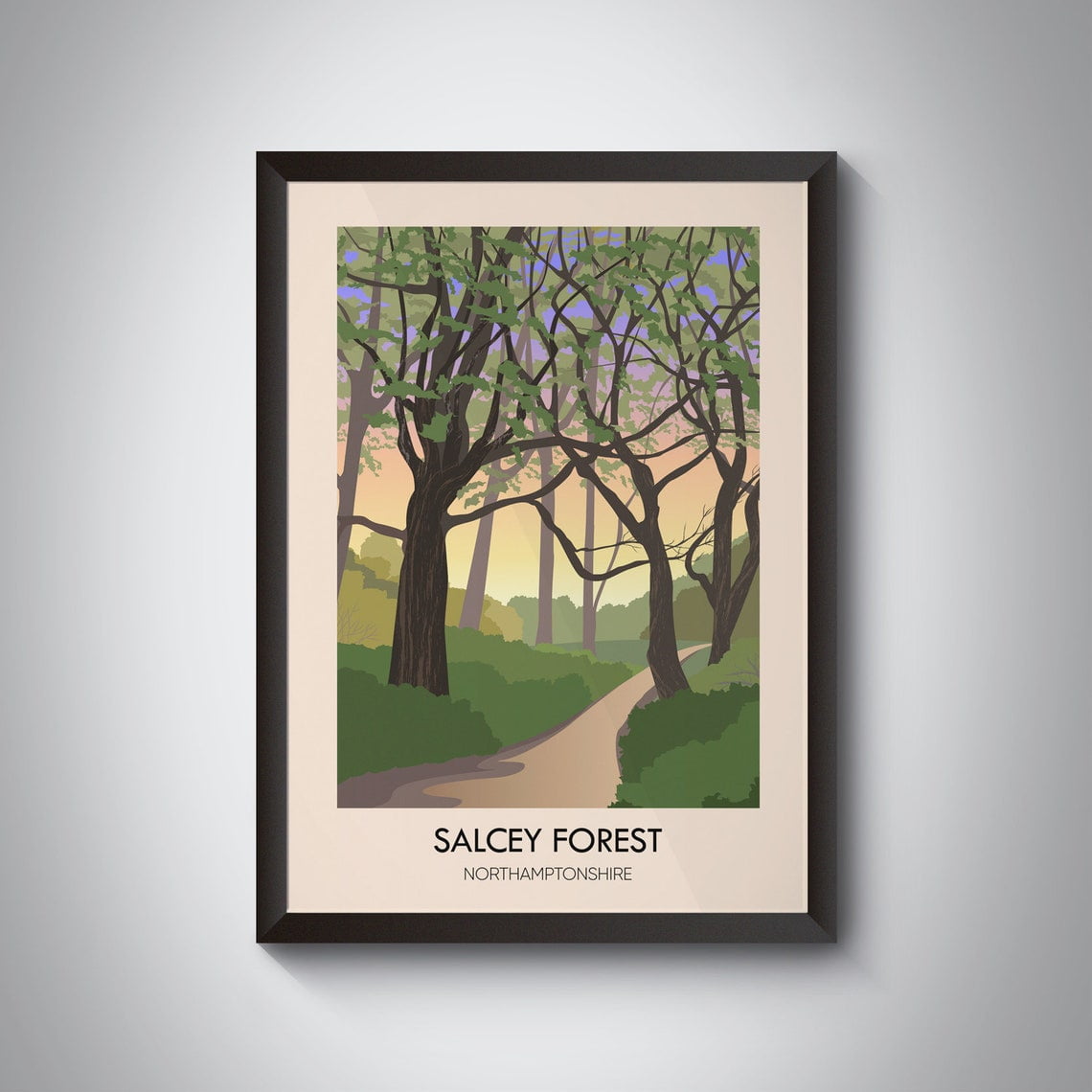 DOPAPRINT Salcey Forest Travel Poster, Northamptonshire, Northampton ...