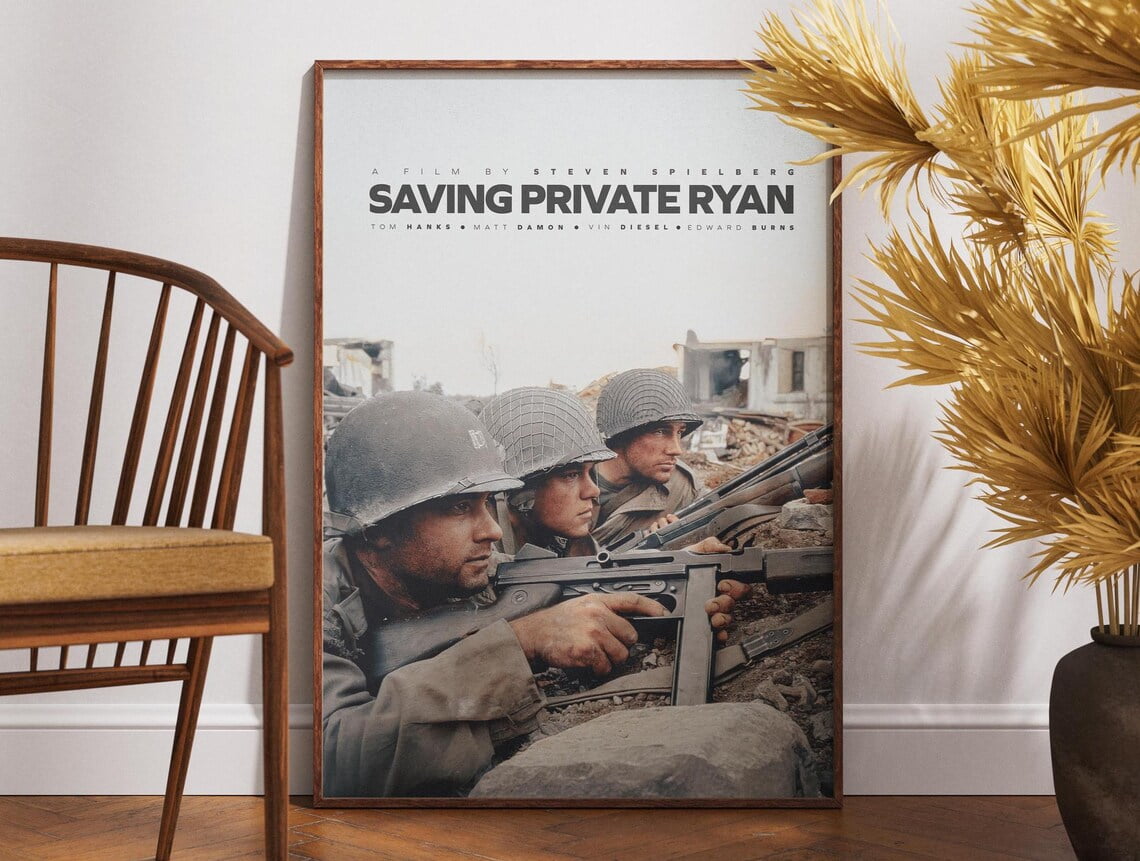 DOPAPRINT Saving Private Ryan Movie Poster,Retro Film Poster, Minimal ...