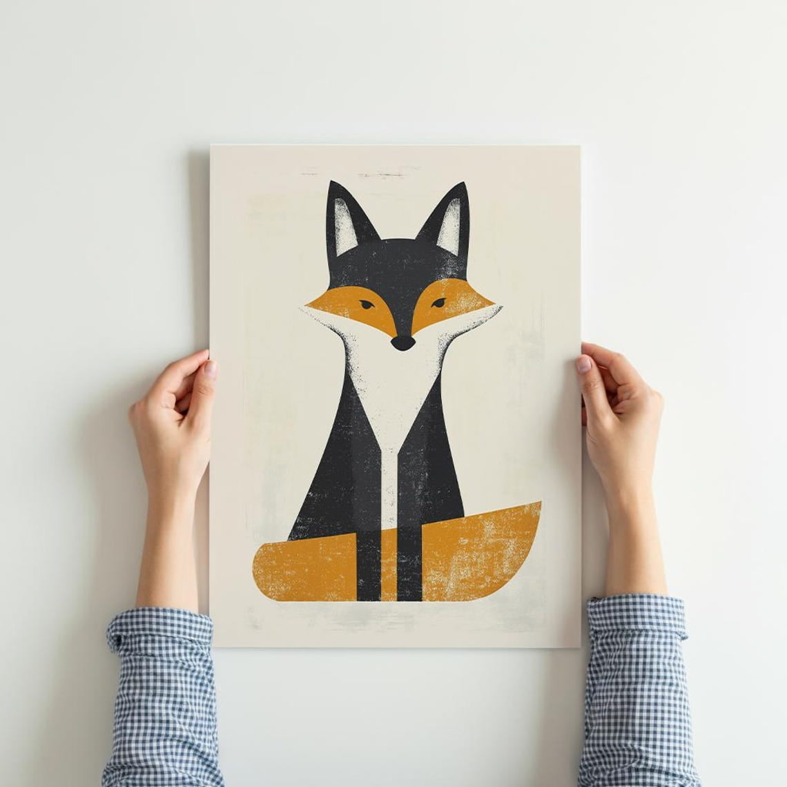 DOPAPRINT Scandinavian Fox Art Print, Minimalist Woodland Animal Poster ...