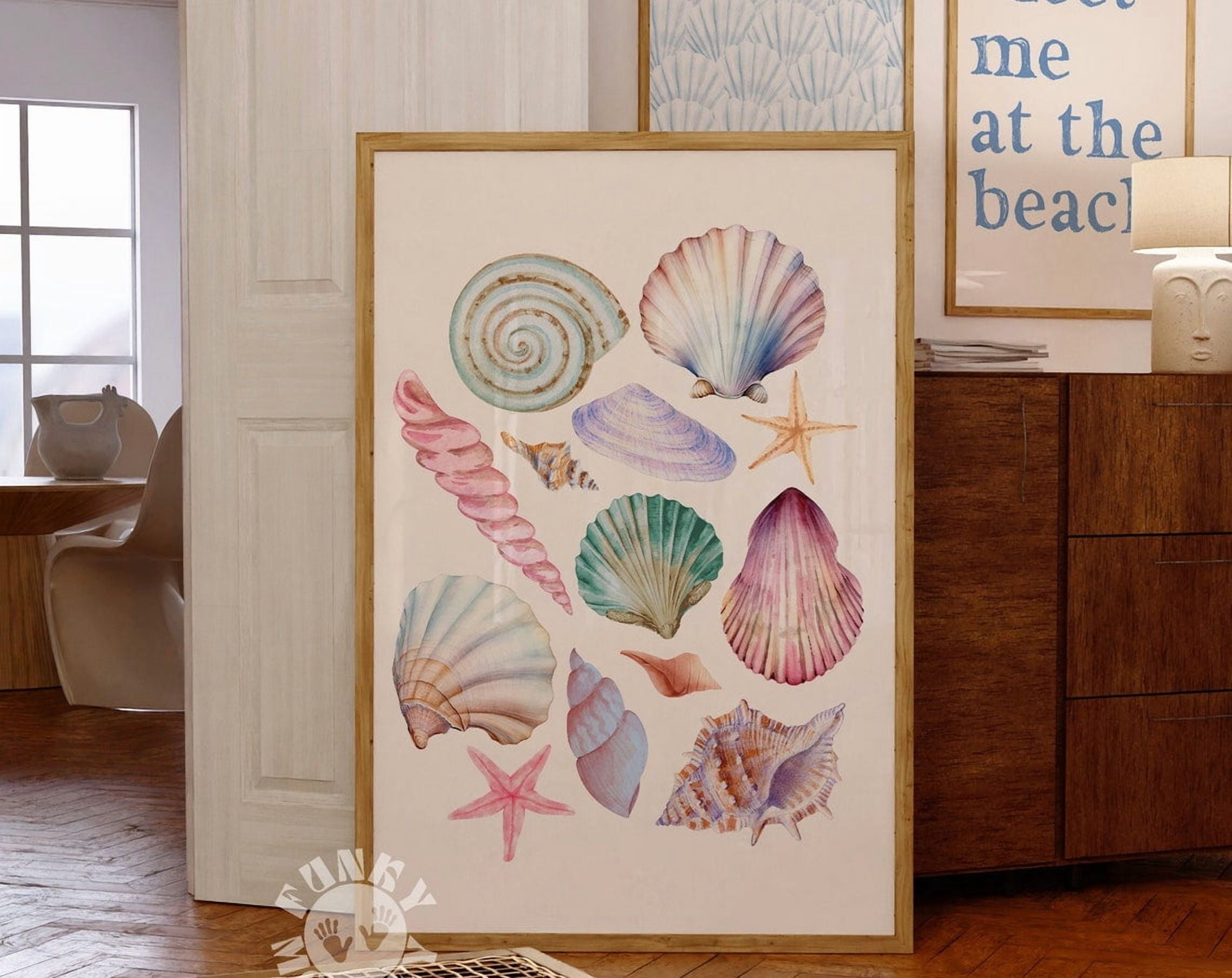 DOPAPRINT Sea Shell Art, Coastal Cowgirl Decor, Beachy Room Decor, Surf ...