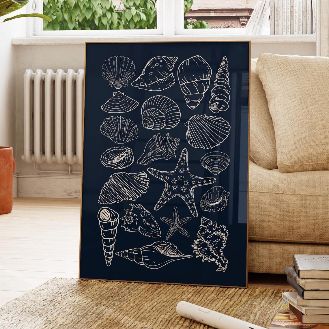 DOPAPRINT Seashell Art Prints, Trendy Coastal Wall Art, Coastal Cowgirl ...