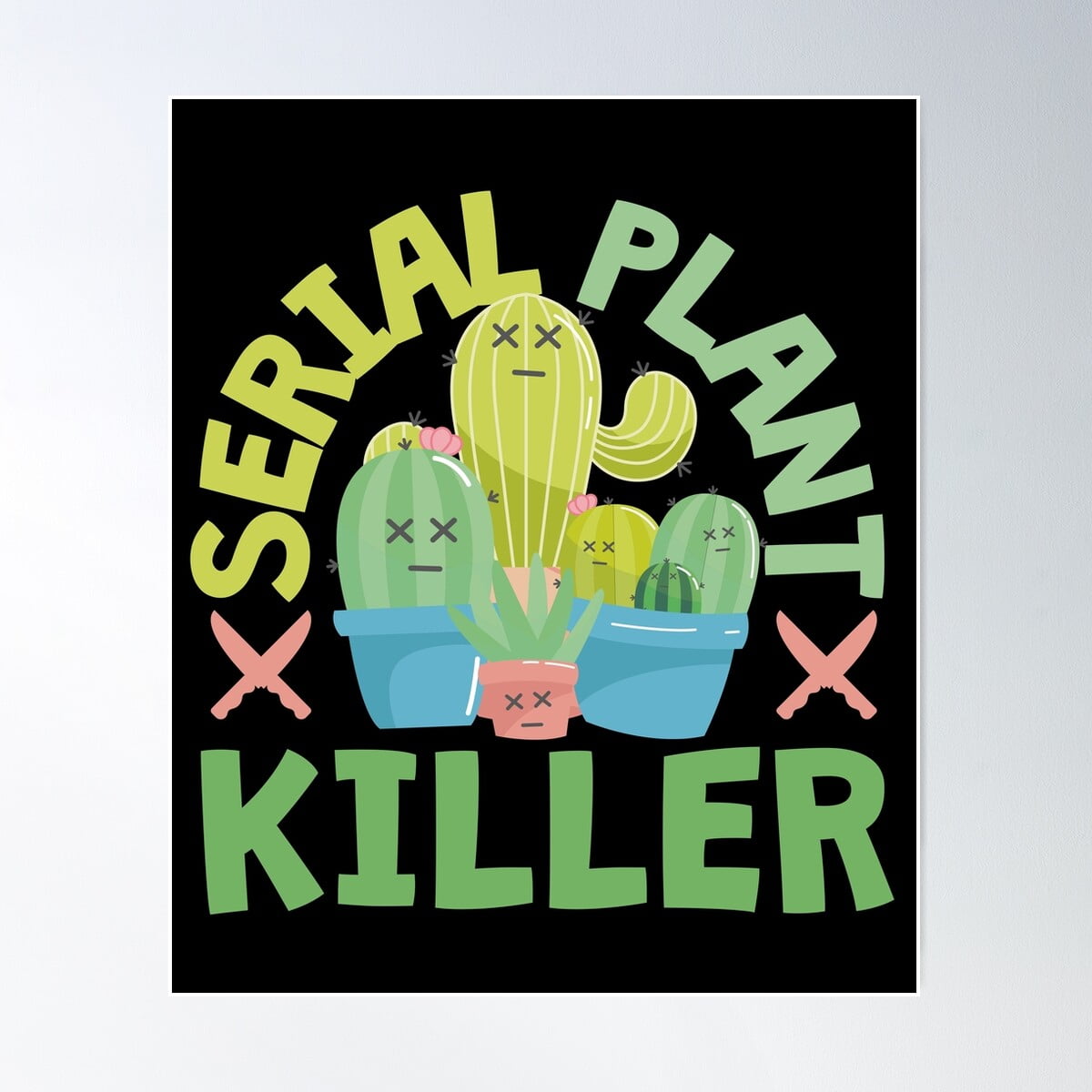 DOPAPRINT Serial Cactus Plant Killer Poster Wall Art, Modern Wall Decor ...