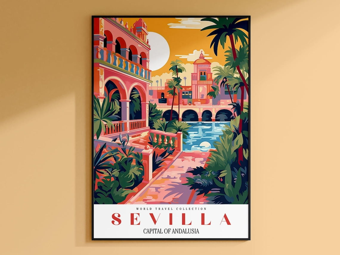 DOPAPRINT Sevilla Travel Poster, Sevilla Poster, Europe Print, Spain ...