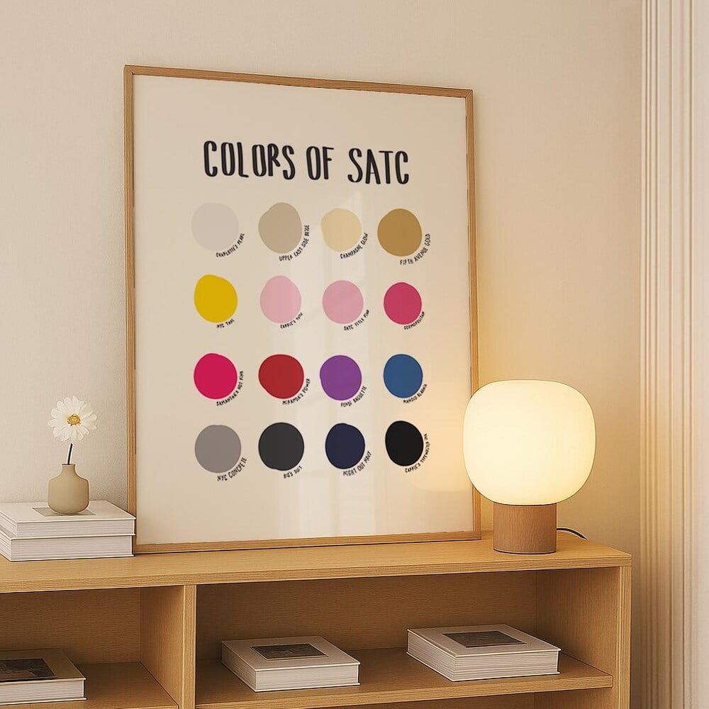 DOPAPRINT Sex And The City Color Palette Print, Pop Culture Fashion ...