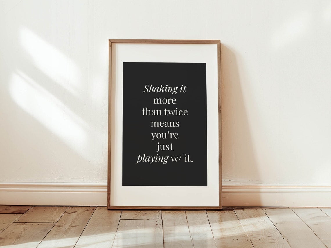 DOPAPRINT Shaking It Quote Funny Bathroom Art Print Bathroom Wall Decor ...