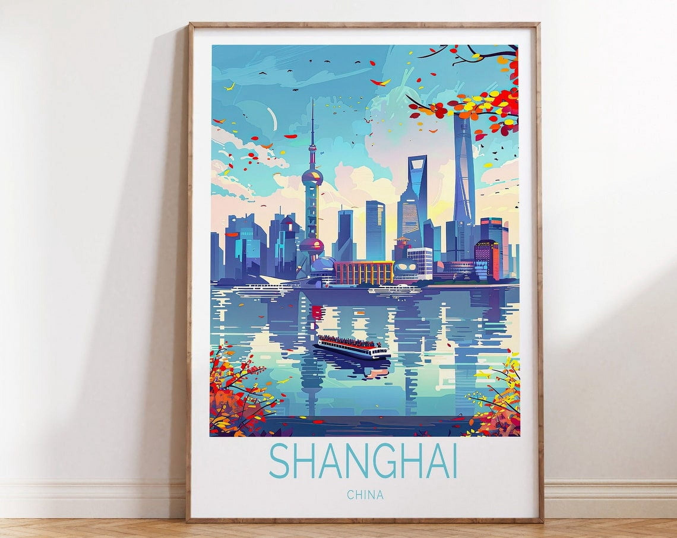 DOPAPRINT Shanghai China Travel Print, China Wall Art, Shanghai China ...