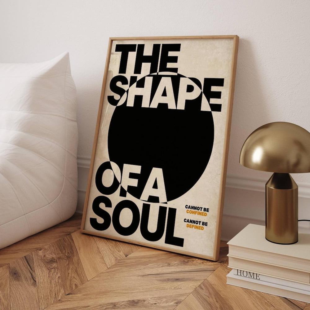 DOPAPRINT The Shape Of A Soul Poster Minimalist Inspirational Wall Art ...