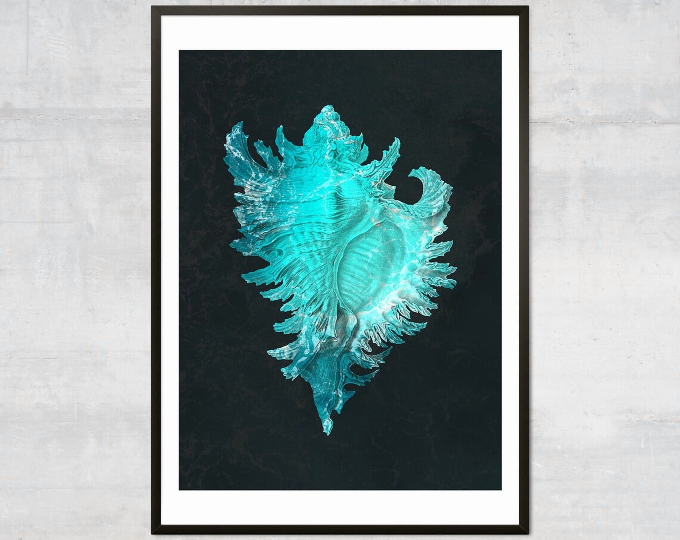 DOPAPRINT Shell Wall Art, Blue Nautical Decor, Minimal Coastal Wall ...
