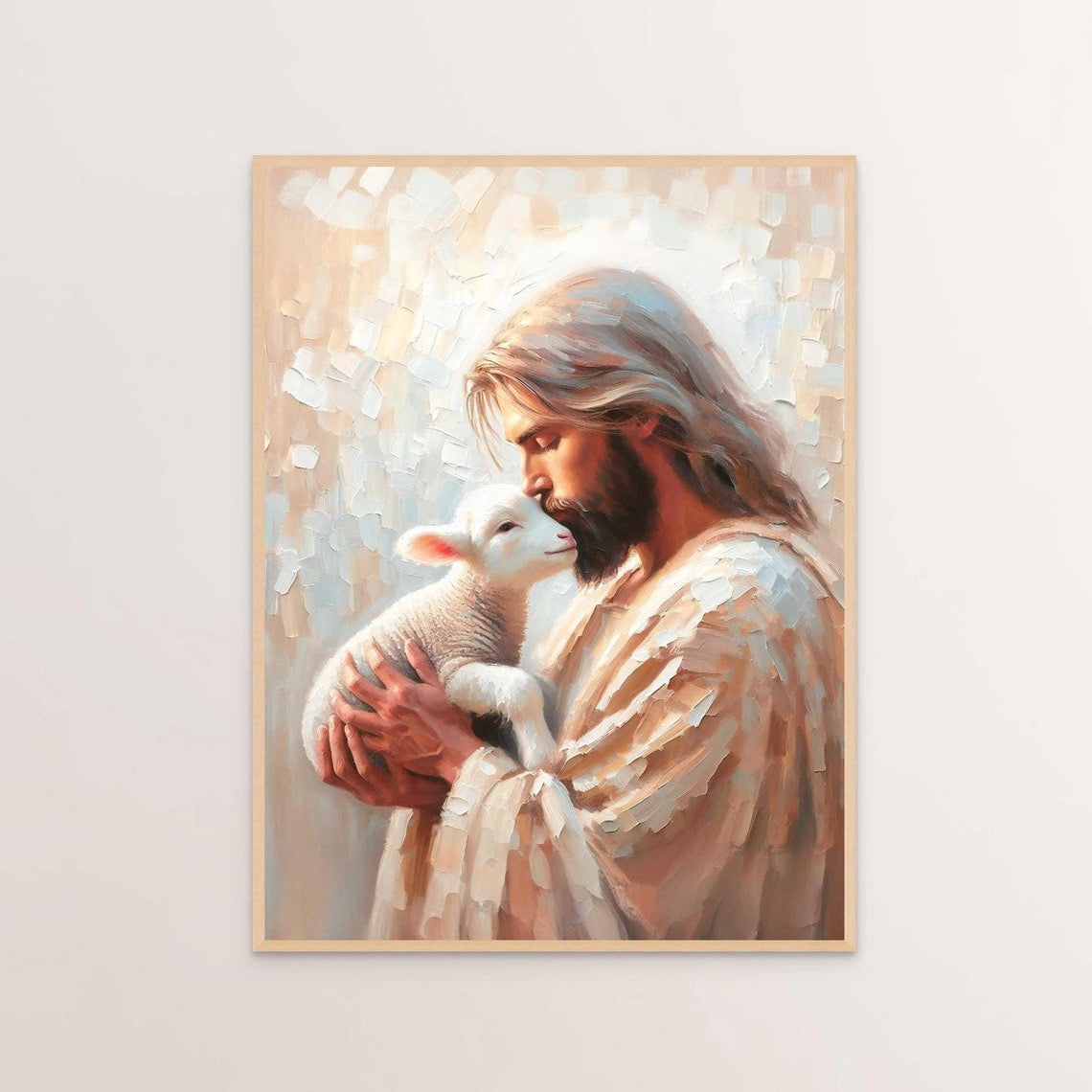 DOPAPRINT A Shepherd'S Love, Christ Saves The Lamb, Christ Shepherd Art ...