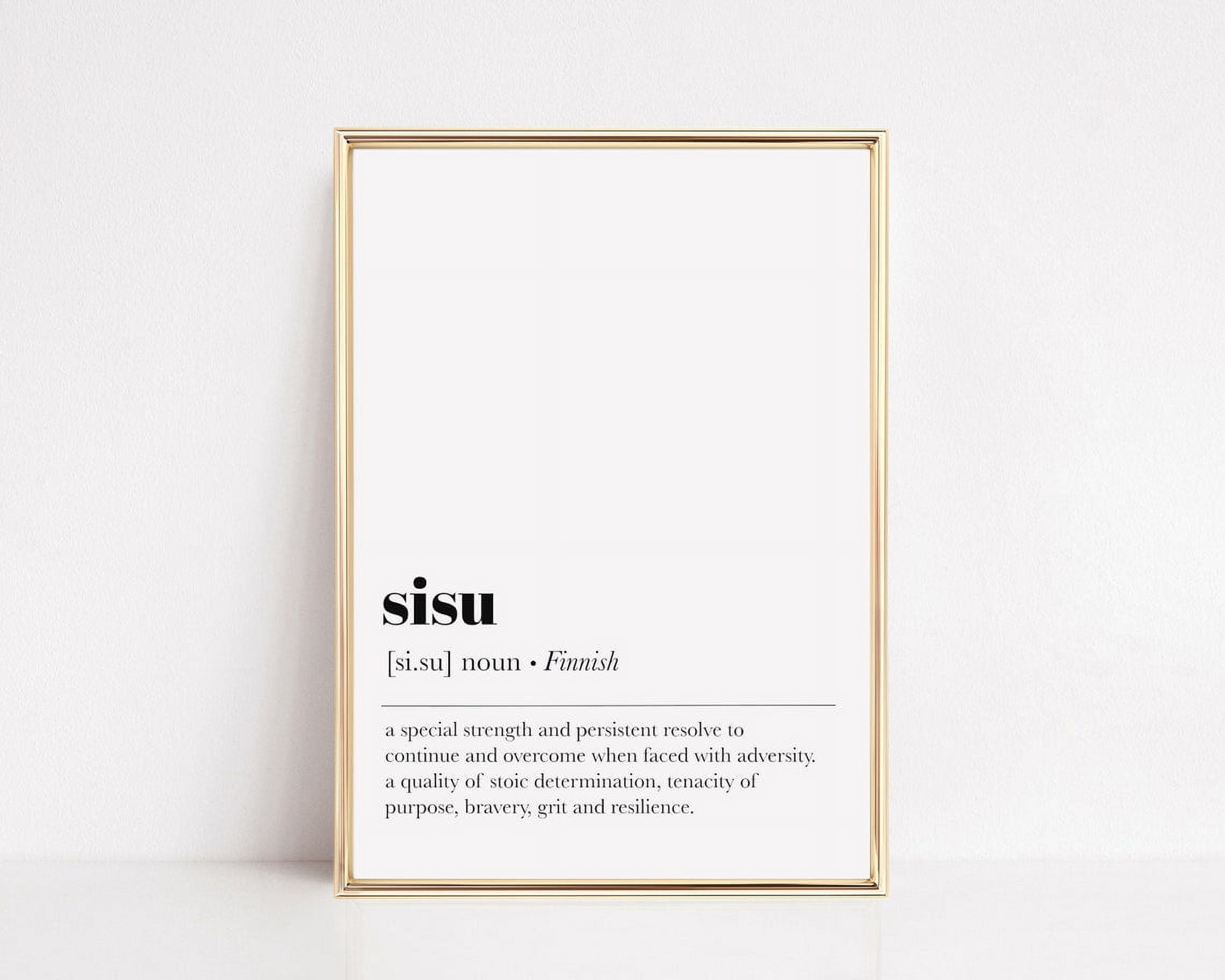 DOPAPRINT Sisu Definition Print Finnish Wall Art Living Room Decor ...