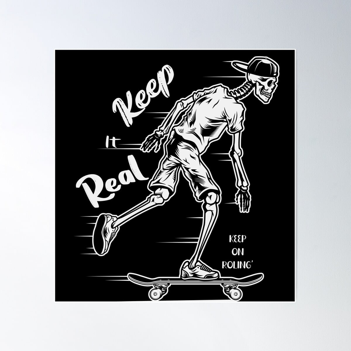 DOPAPRINT Skateboarding Skull Skeleton Skateboard Sk8 Skater Skate ...