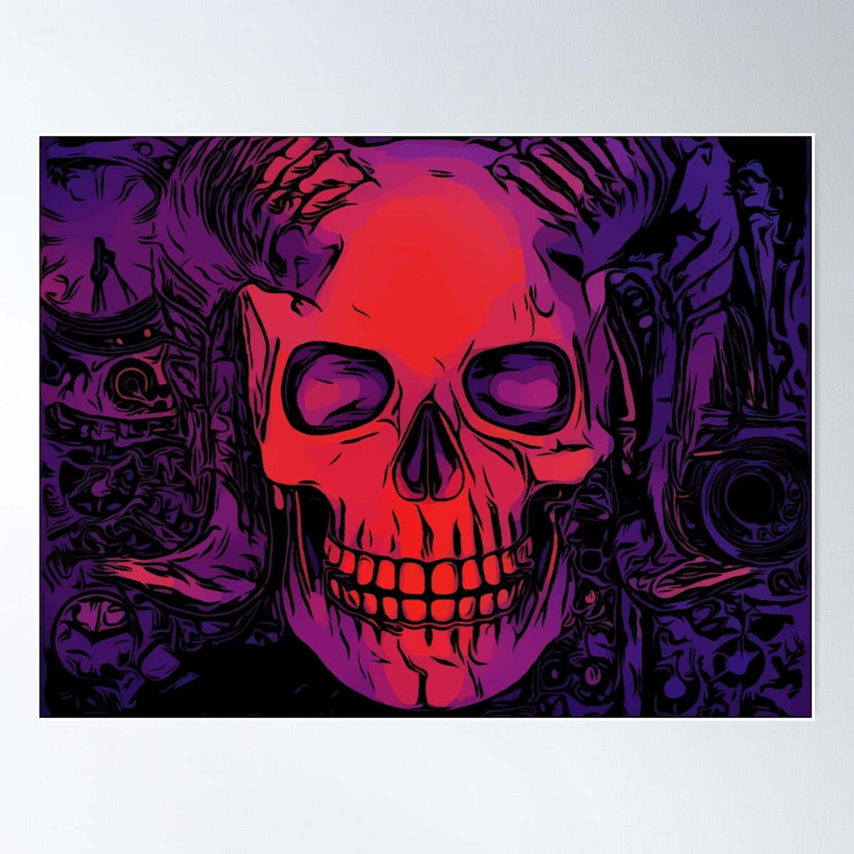 DOPAPRINT Skull Demon Poster Wall Art, Bedroom NO FRAMED POSTER, Wall ...