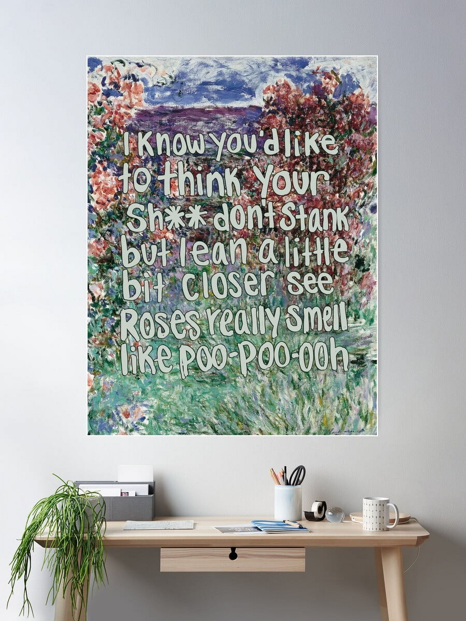 DOPAPRINT Smelly Roses Poster Wall Art, Modern Wall Decor NO FRAMED ...