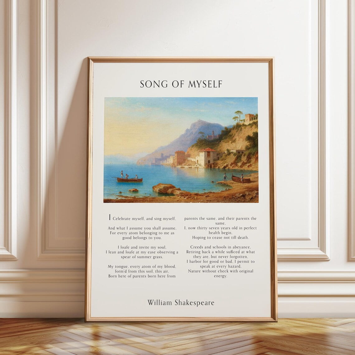 DOPAPRINT Song Of Myself By Walt Whitman - Classic Poetry Art Poster ...