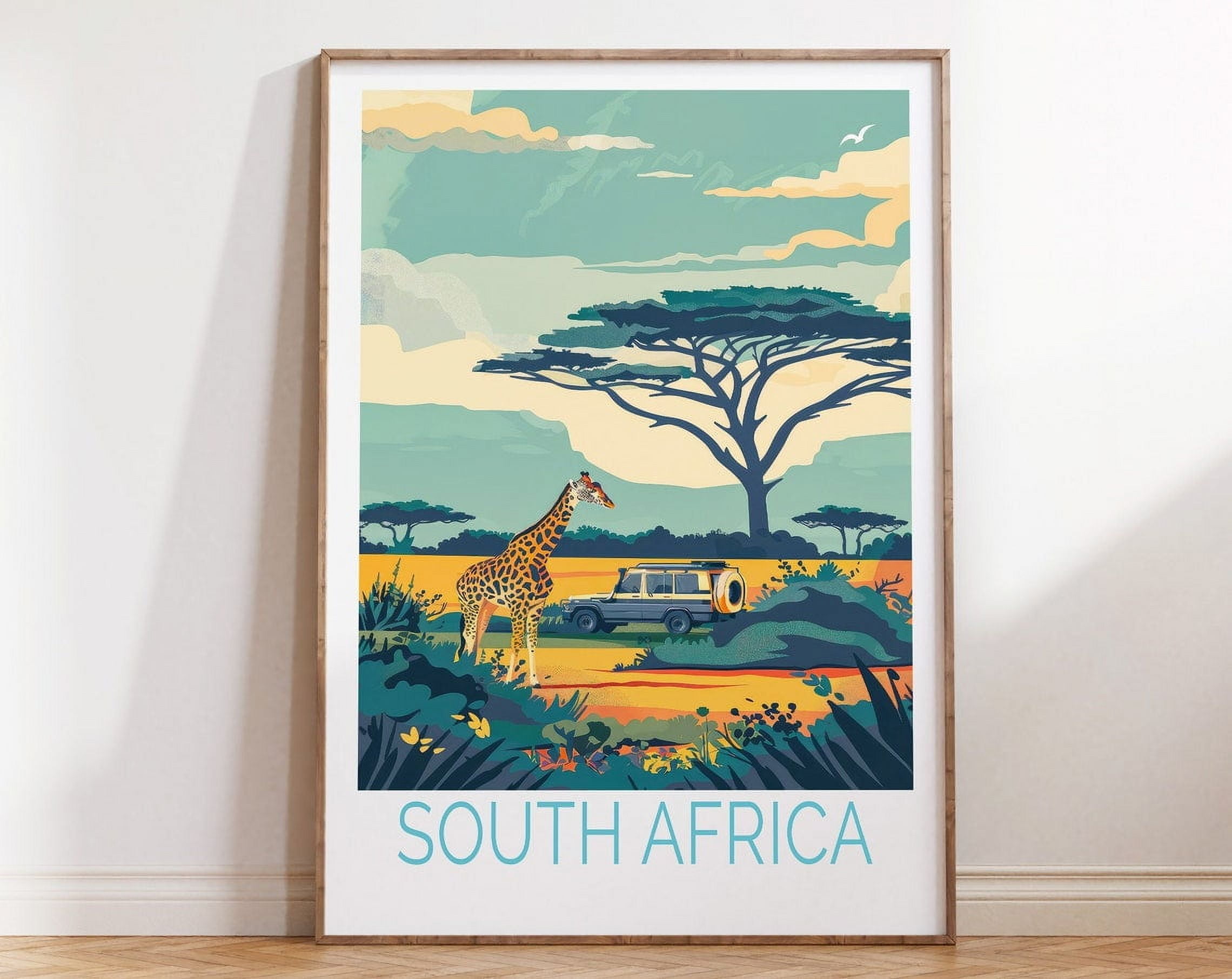 DOPAPRINT South Africa Travel Poster, Africa Wall Art, National Park ...