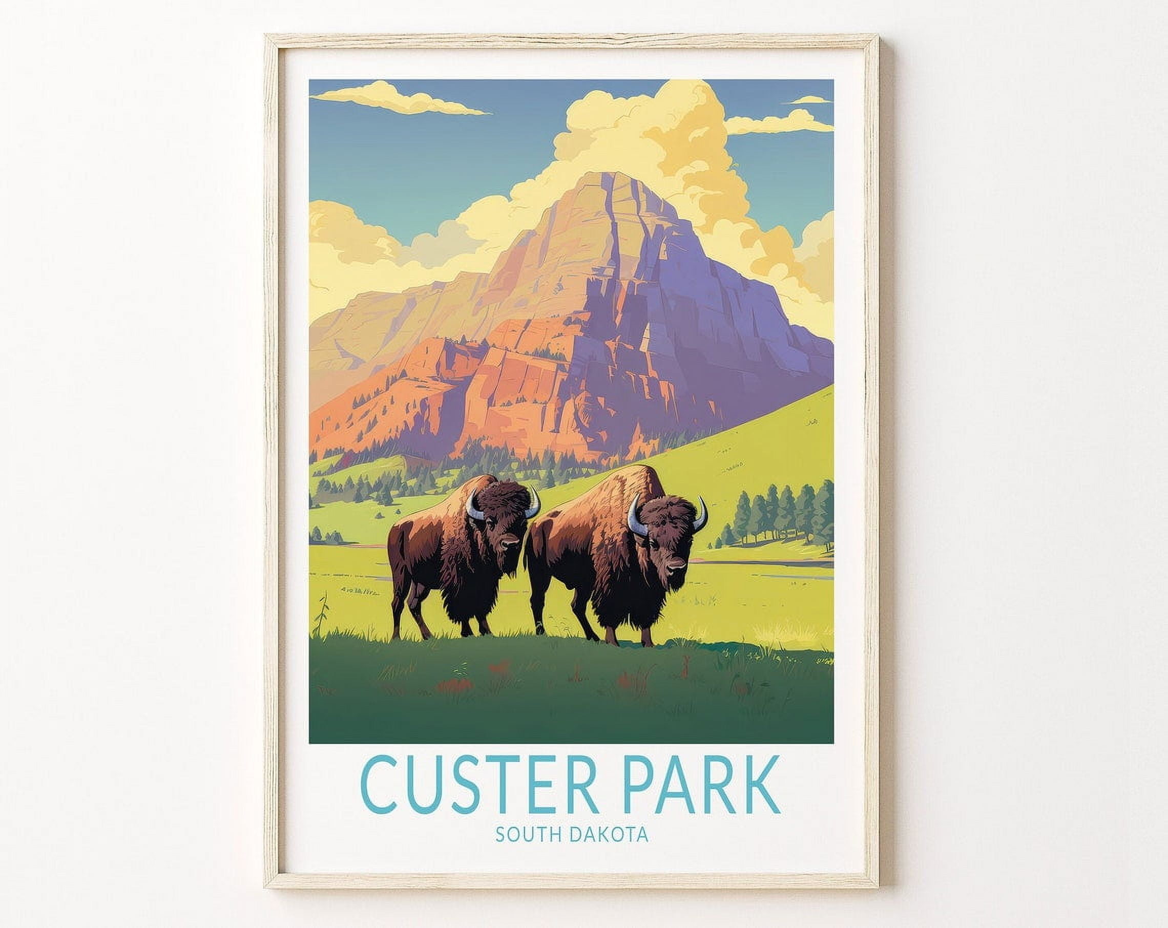DOPAPRINT South Dakota Custer State National Park Wall Art, Custer ...