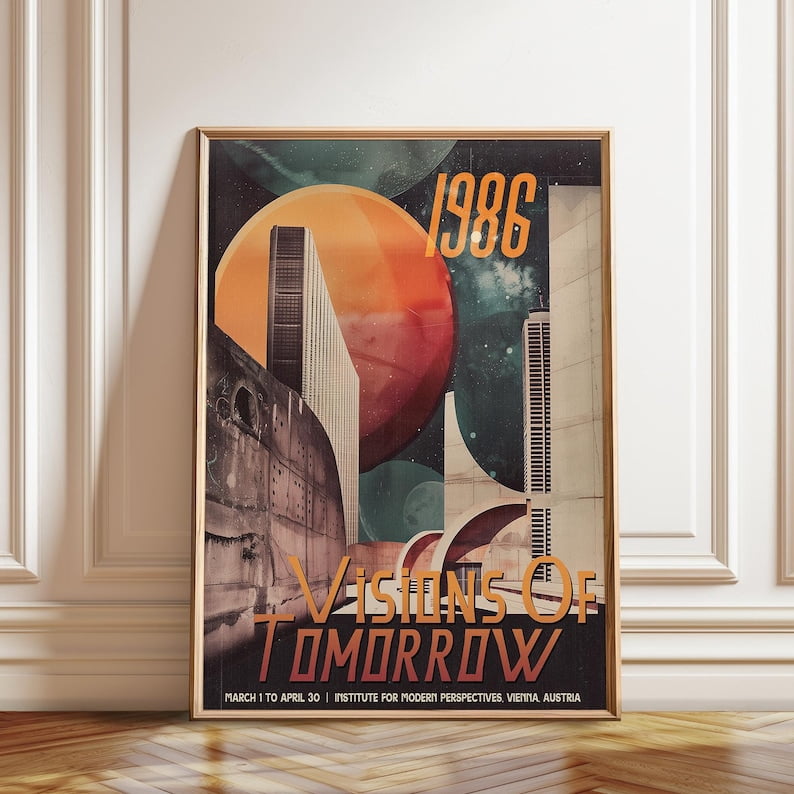 DOPAPRINT Space Age Poster - Retro Futuristic Wall Art - Vienna Avant ...