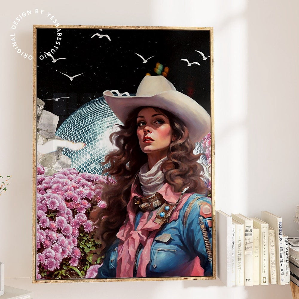 DOPAPRINT Space Cowgirl, Disco Ball Decor, Disco Cowgirl, Bar Cart ...