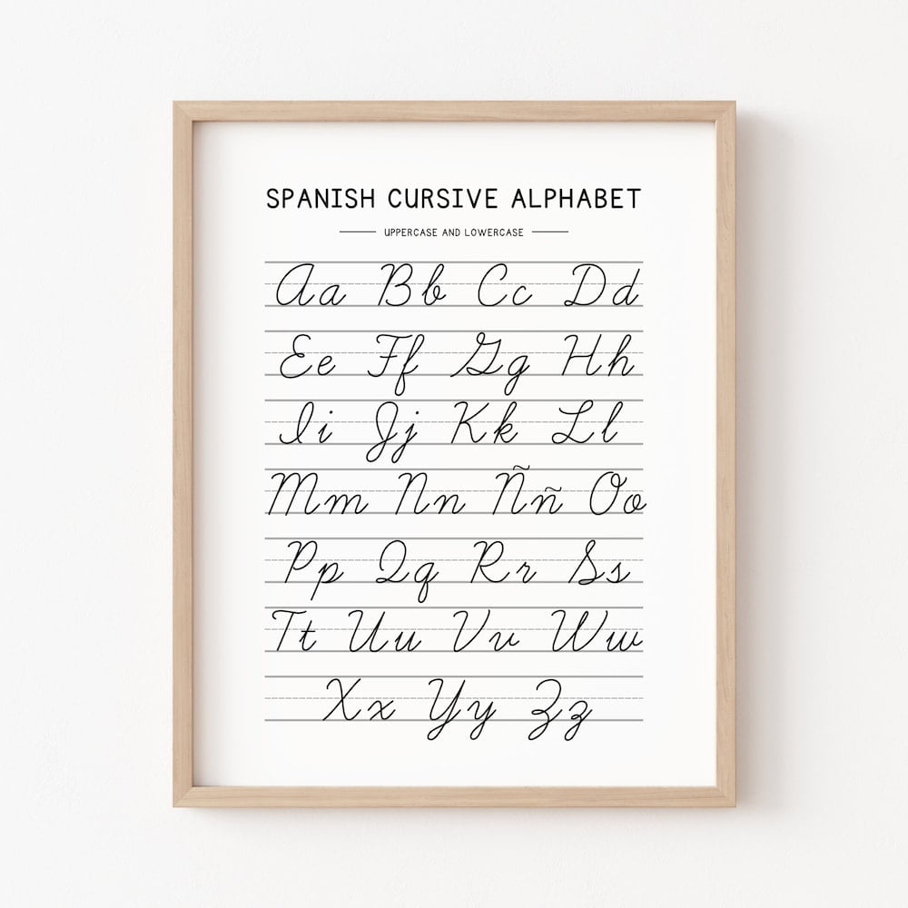DOPAPRINT Spanish Cursive Alphabet, Spanish Abc, Homeschool Classroom ...