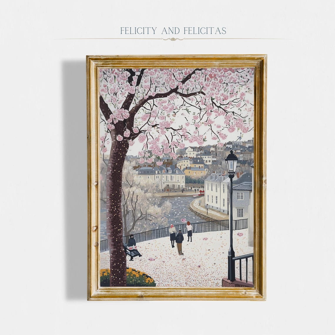 DOPAPRINT Spring Pink Cherry Bloom Wall Art, Spring Decorations ...