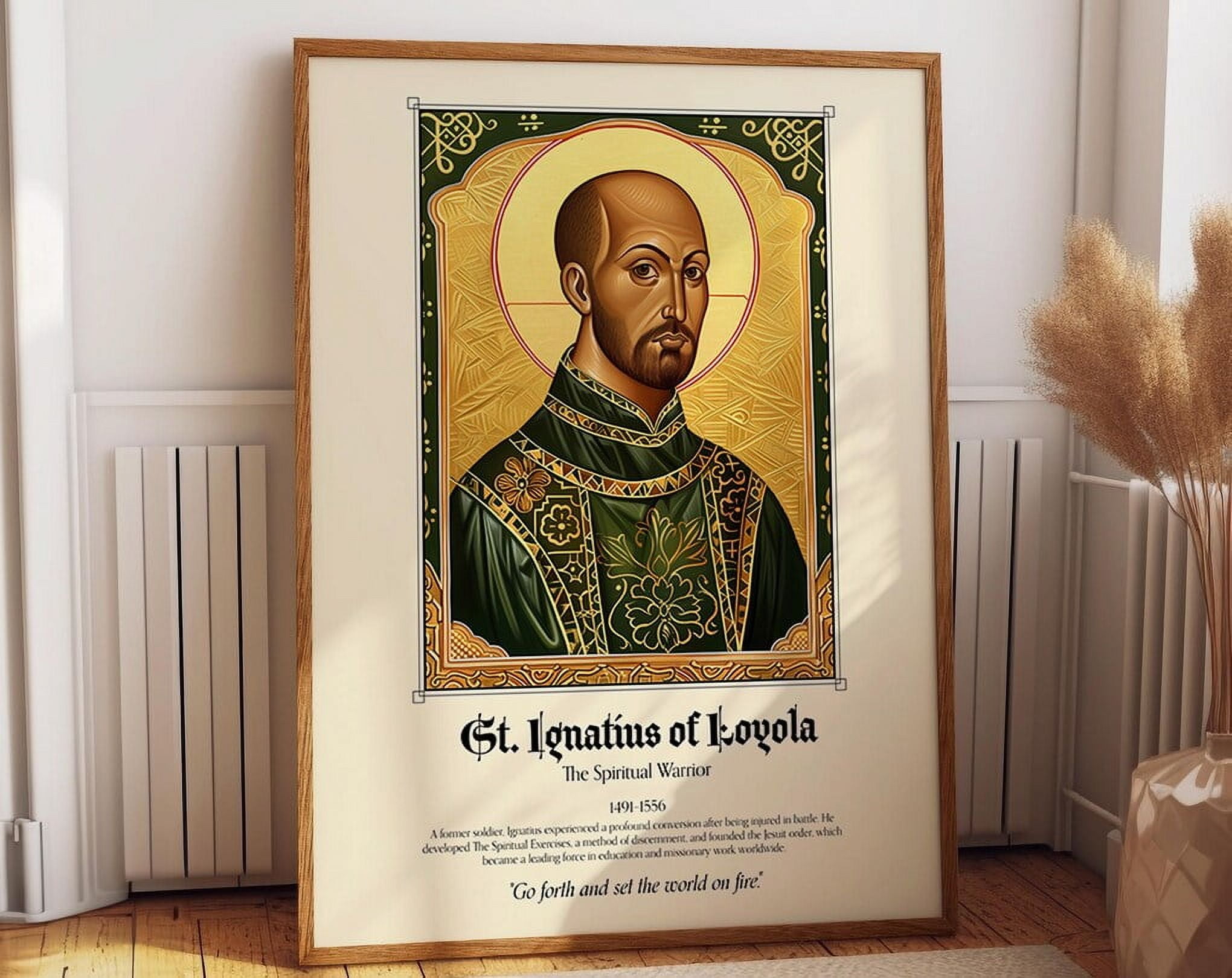DOPAPRINT St. Ignatius Of Loyola Wall Art Jesuit Founder Catholic Poster Spiritual Discernment ...