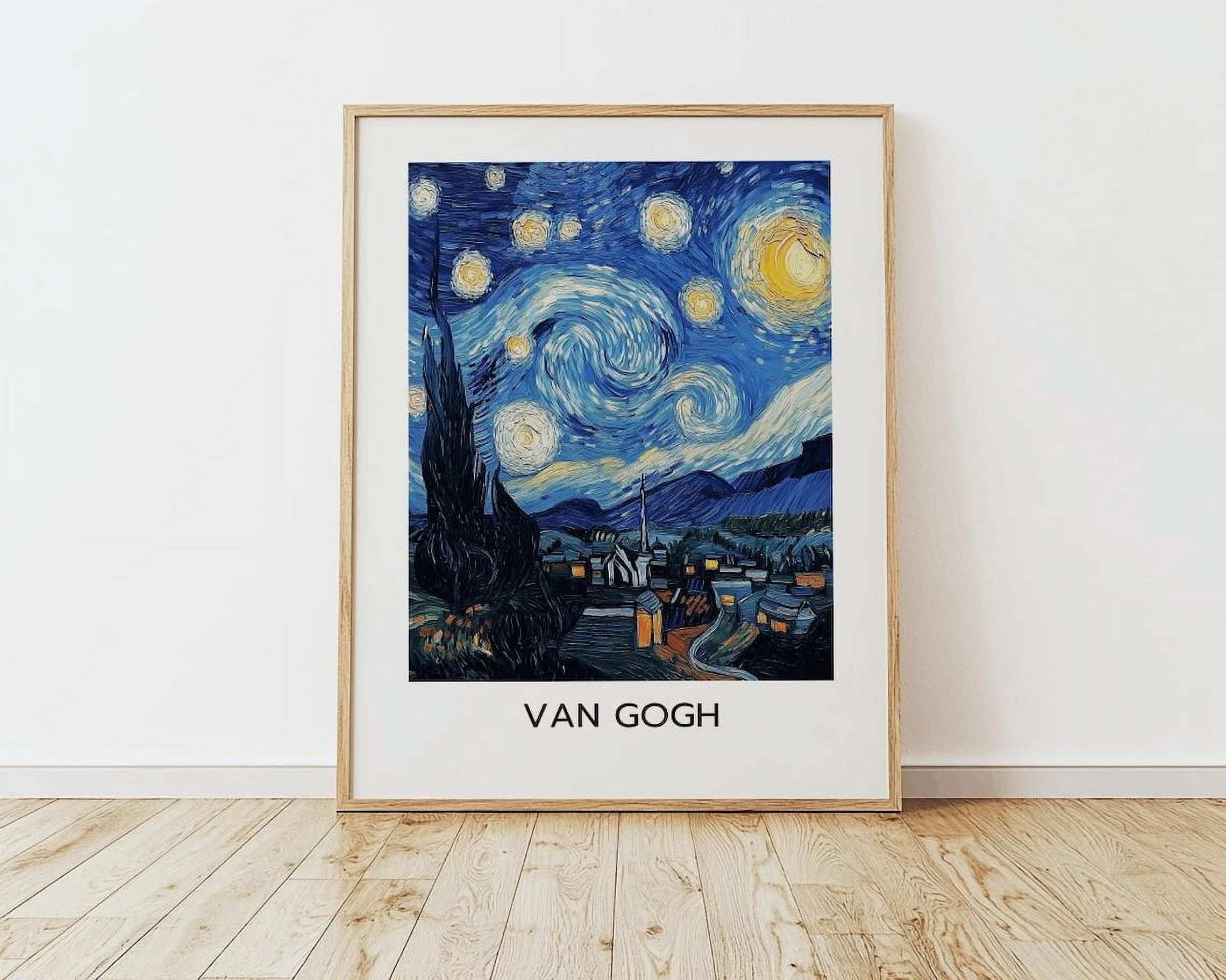 DOPAPRINT Starry Night Van Gogh Print, Night Sky Stars Poster, Blue ...