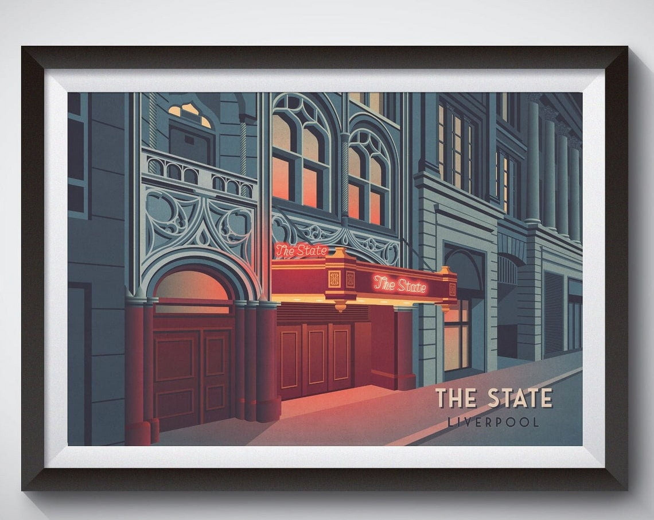 DOPAPRINT The State Club Liverpool Travel Poster, Liverpool Nightclub ...