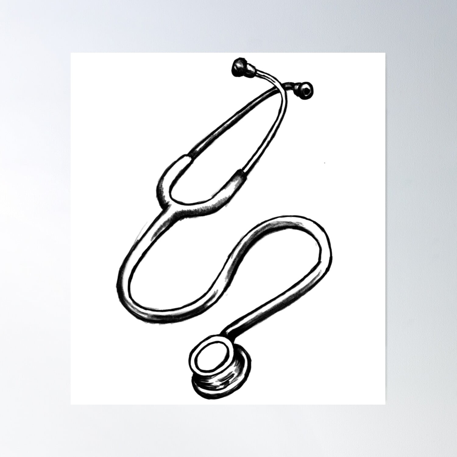 DOPAPRINT Stethoscope, Medical Symbol For Doctors And Healthcare ...