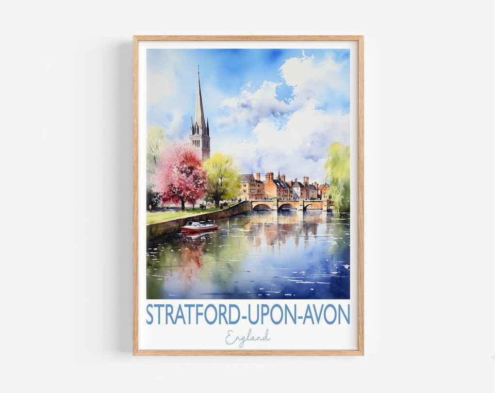 DOPAPRINT Stratford Upon Avon Poster, Travel Print Of Stratford Upon ...