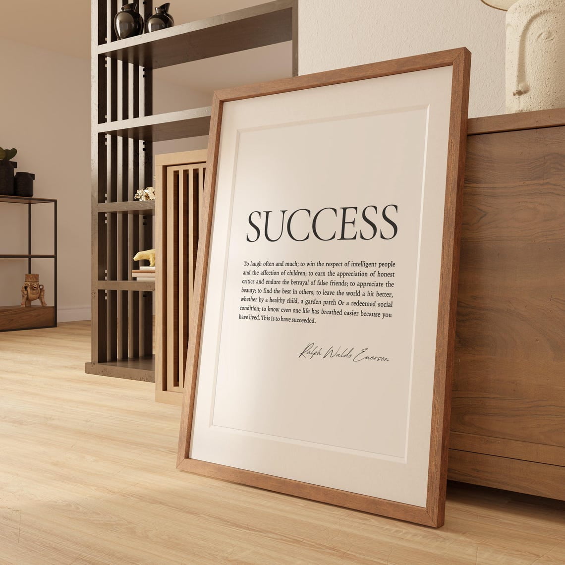 DOPAPRINT Success Quote By Ralph Waldo Emerson, Motivational Wall Art ...
