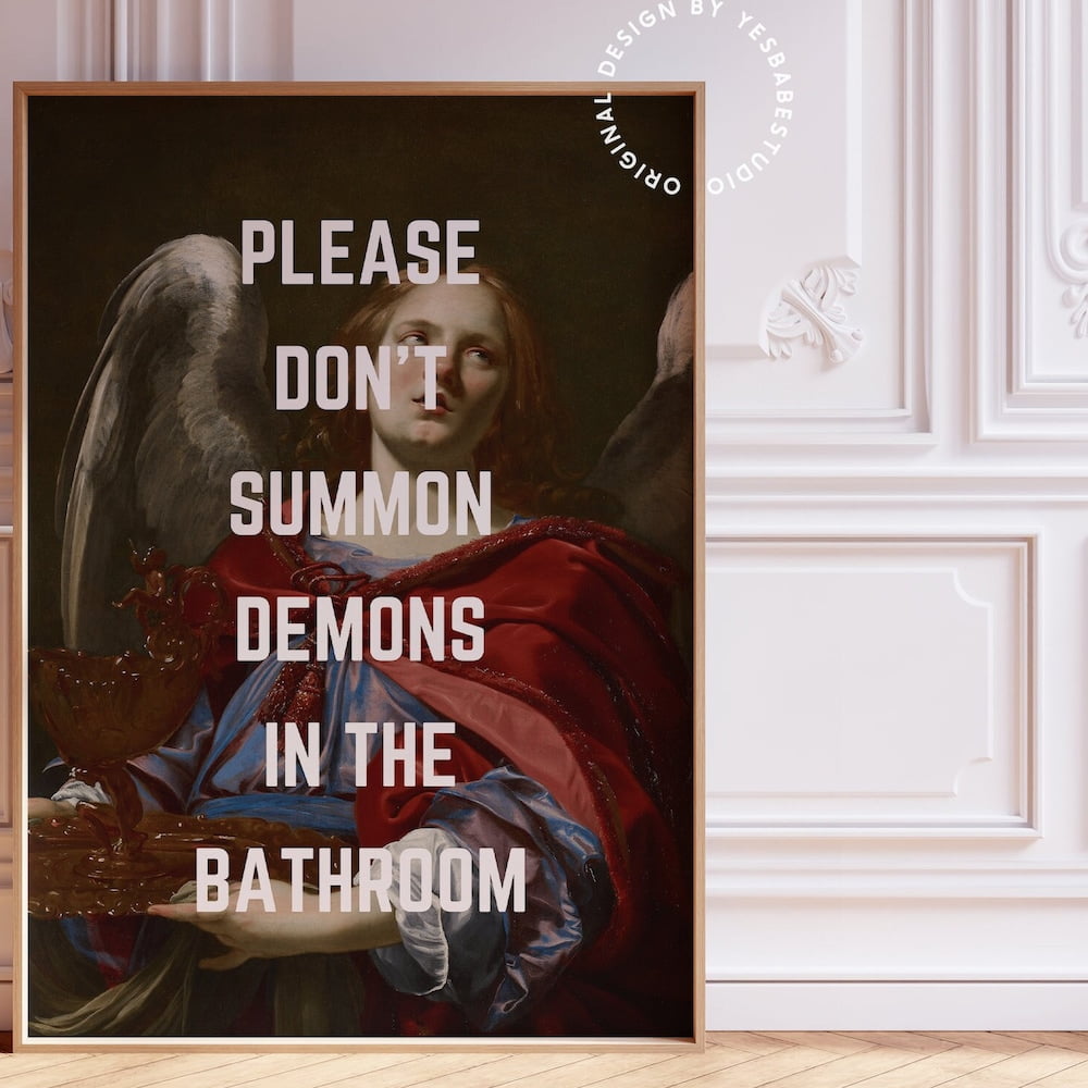 DOPAPRINT Don'T Summon Demons, Altered Art, Witchy Decor, Maximalist ...